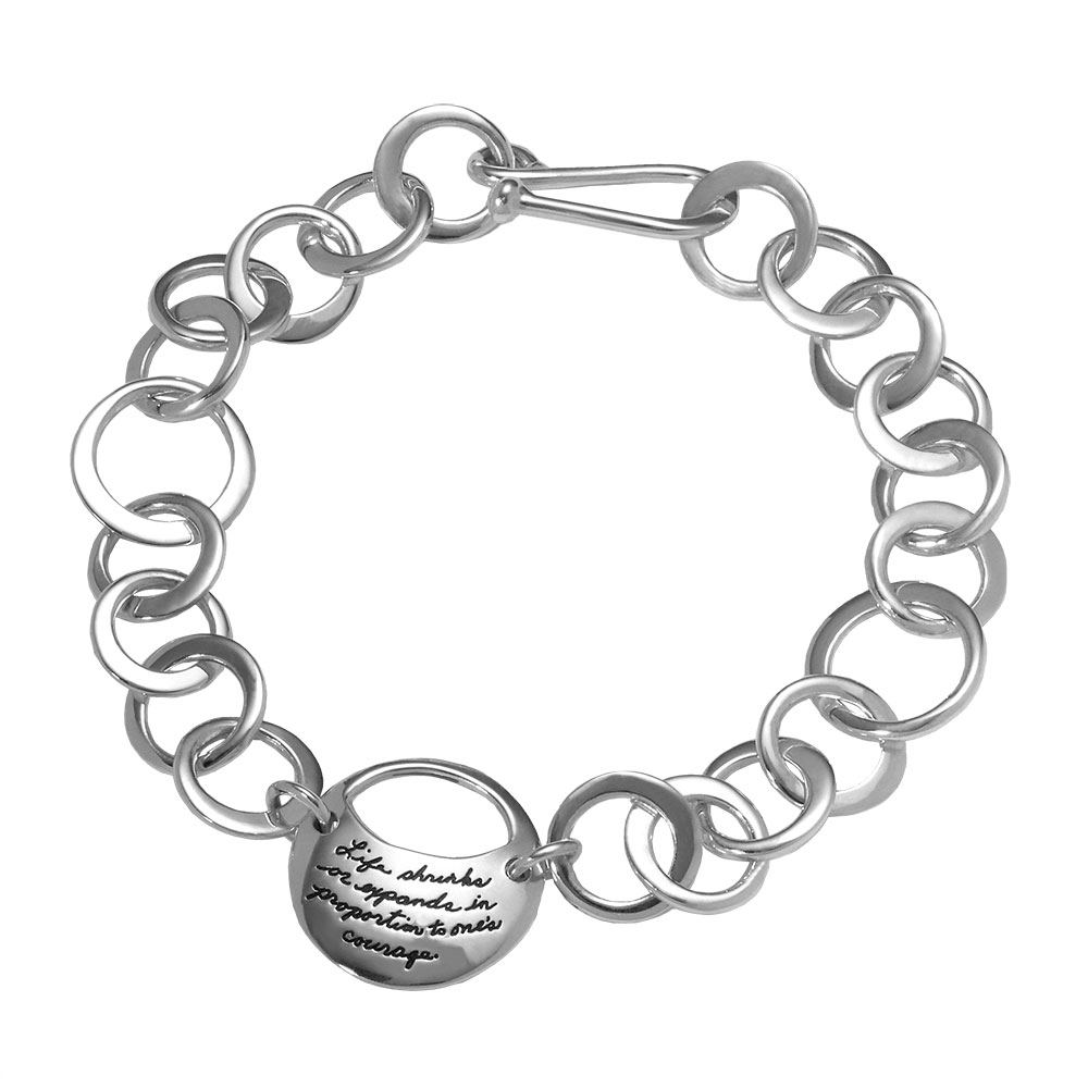  A Courageous Life Anais Nin Quote Bracelet BB Becker